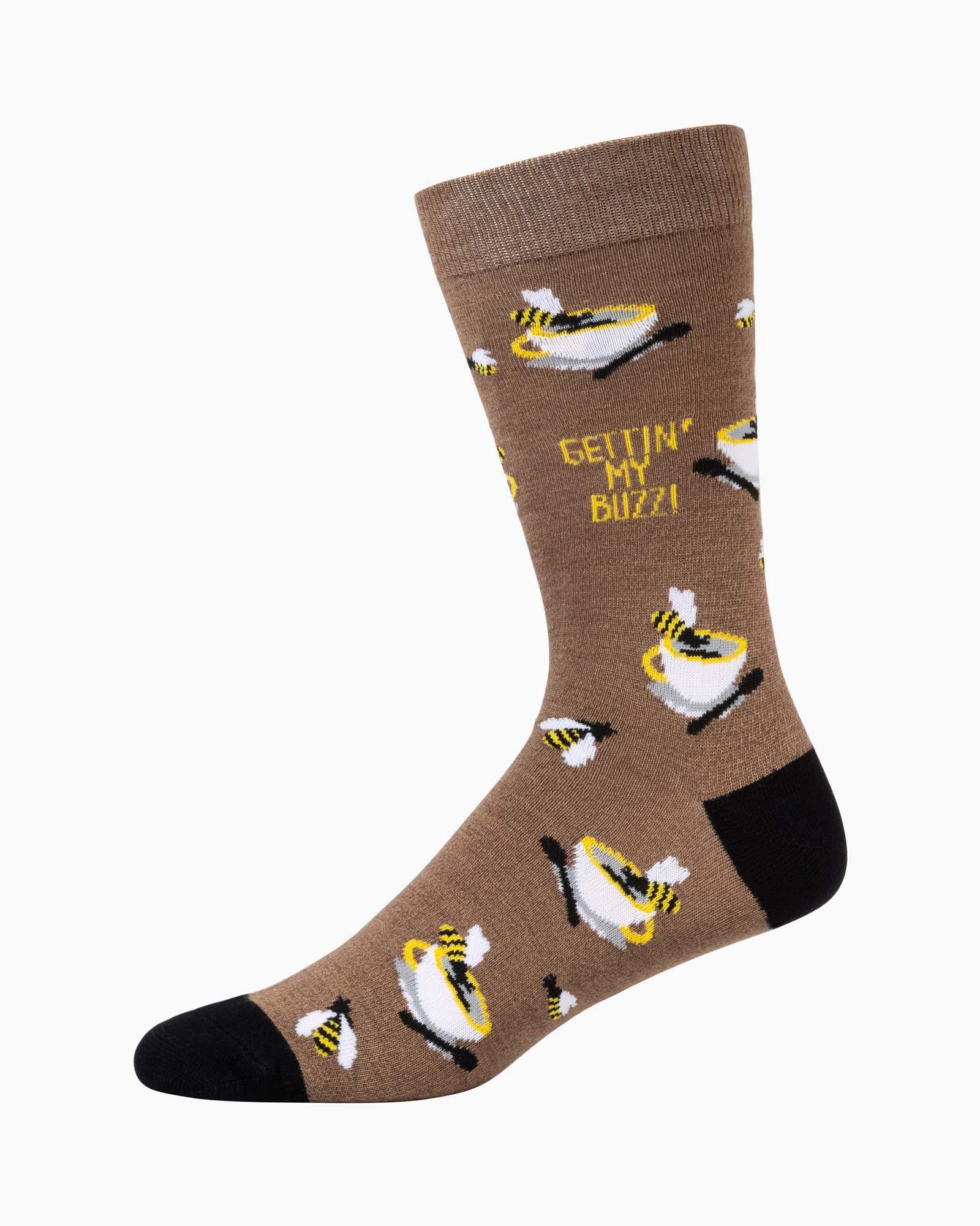 MENS GETTIN MY BUZZ BAMBOO SOCK – Bamboozld