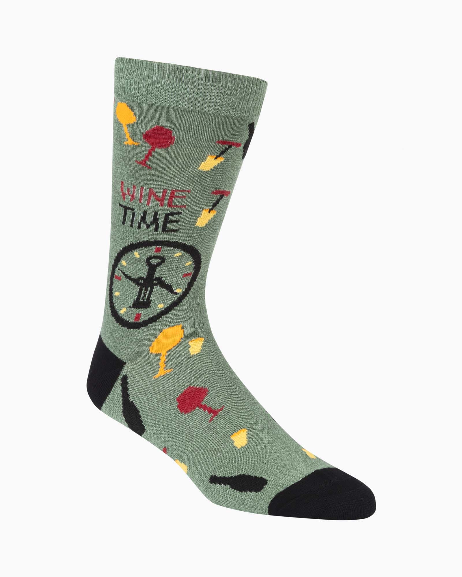 MENS TIME TO WINE DOWN BAMBOO SOCK – Bamboozld